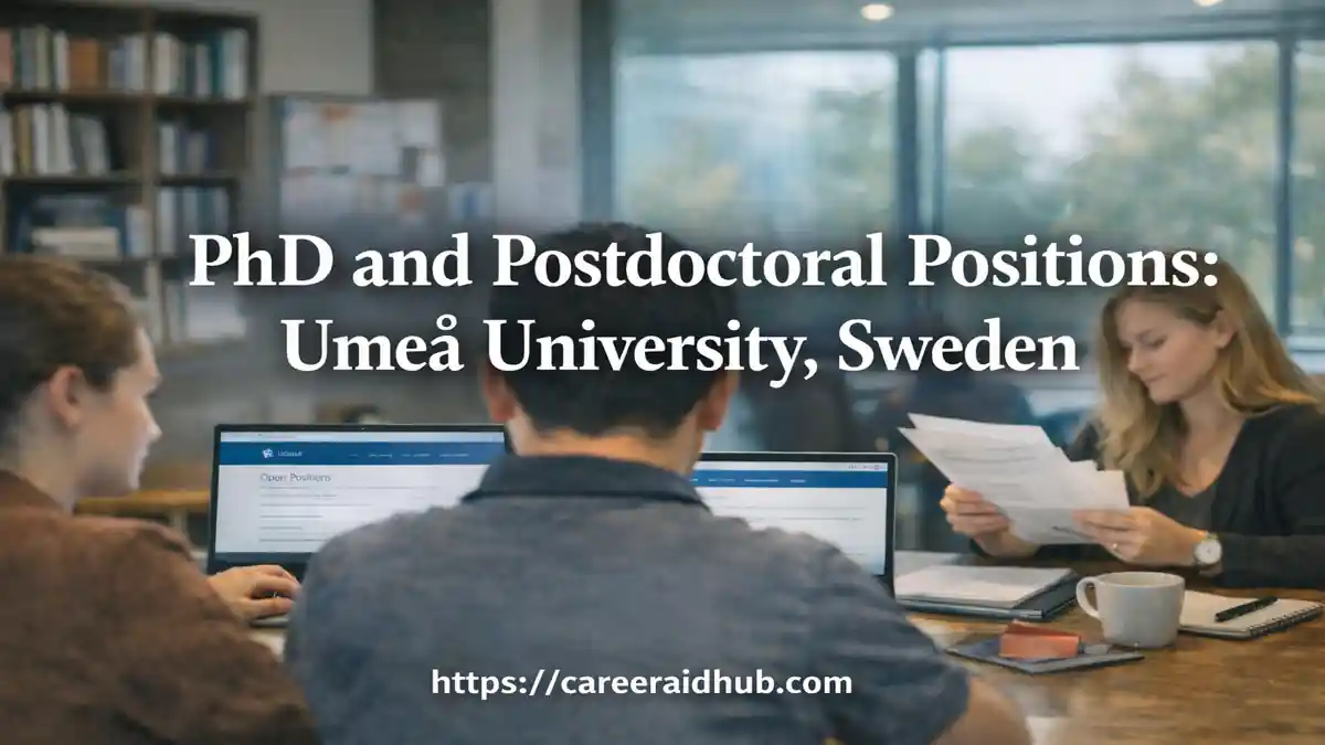 PhD and Postdoctoral Positions: Umeå University, Sweden - Career Guides ...