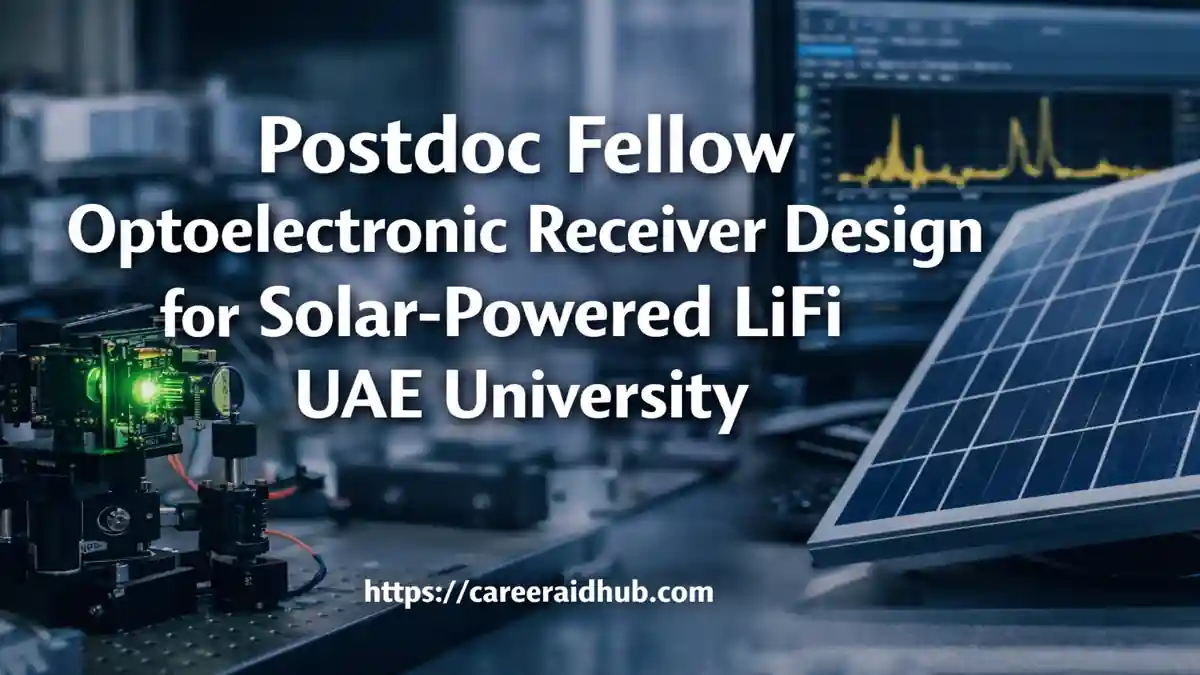 Postdoc Fellow: Optoelectronic Receiver Design for Solar-Powered LiFi ...