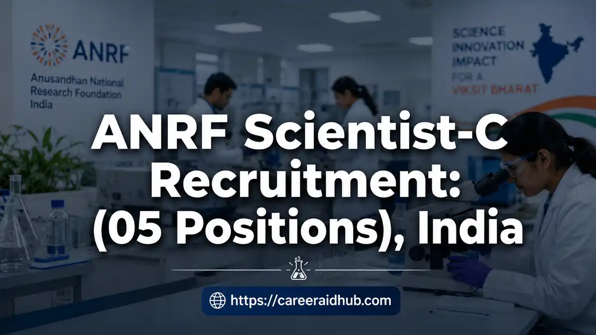 ANRF Scientist-C Recruitment: (05 Positions) India | Career Guides ...